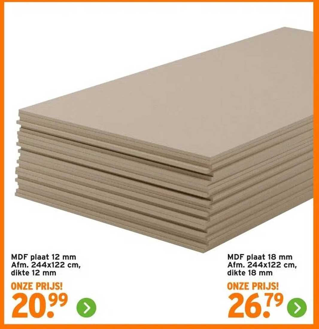Mdf Plaat 12 Mm Afm. 244X122 Cm, Dikte 12 Mm Aanbieding bij GAMMA ...
