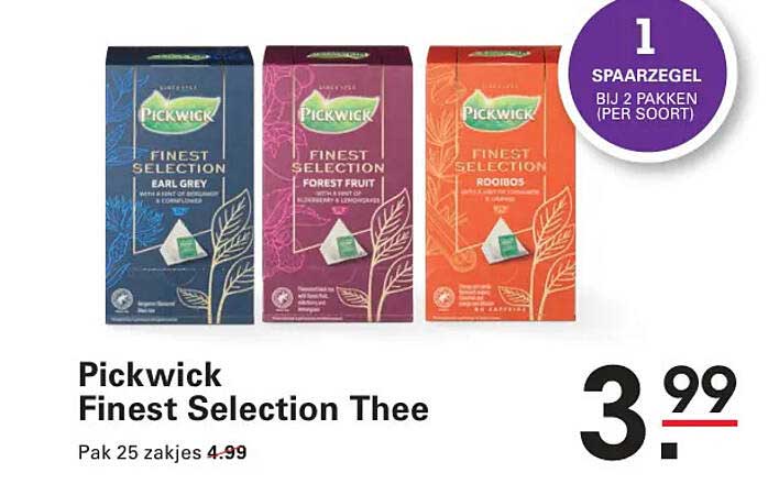 Pickwick Finest Selection Thee Aanbieding bij Sligro - FolderFeest.nl