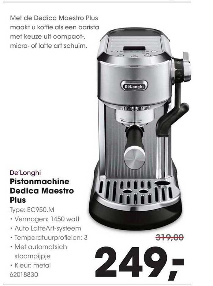 Pistonmachine Dedica Maestro Plus Aanbieding bij HANOS - FolderFeest.nl