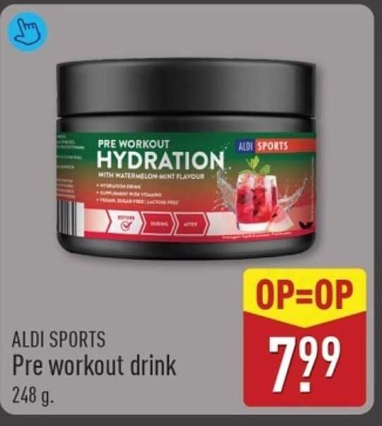 Pre Workout Drink Aanbieding bij ALDI - FolderFeest.nl