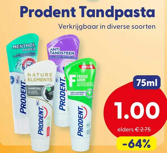 Prodent Tandpasta Aanbieding bij Die Grenze - FolderFeest.nl