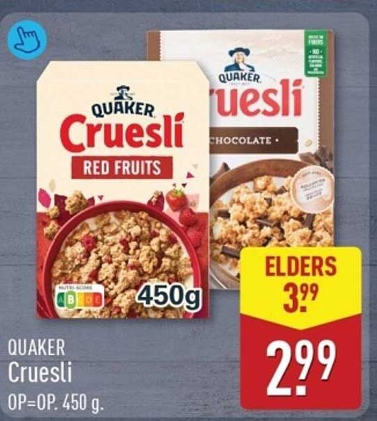 Quaker Cruesli Aanbieding bij ALDI - FolderFeest.nl
