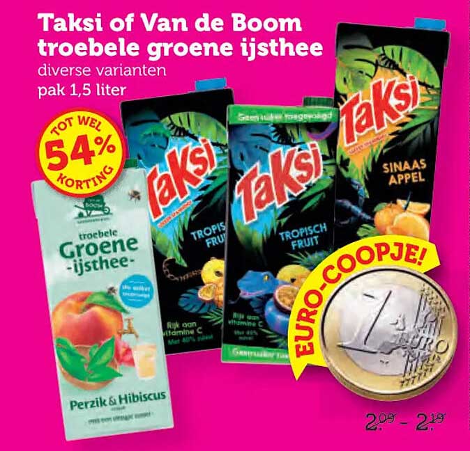 Taksi Of Van De Boom Troebele Groene Ijsthee Aanbieding bij Coop ...