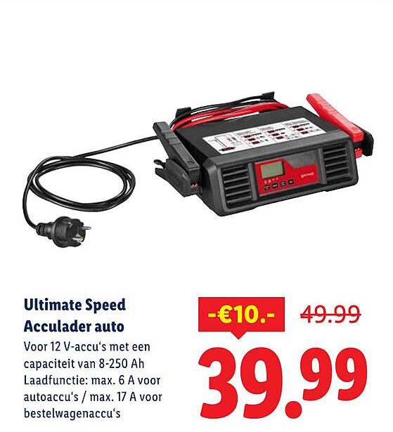 Ultimate Speed Acculader Auto Aanbieding bij Lidl - FolderFeest.nl