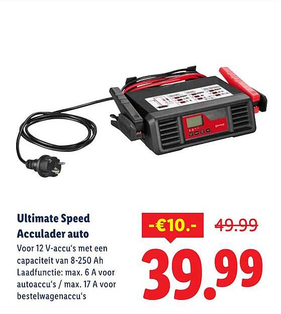 Ultimate Speed Acculader Auto Aanbieding bij Lidl - FolderFeest.nl