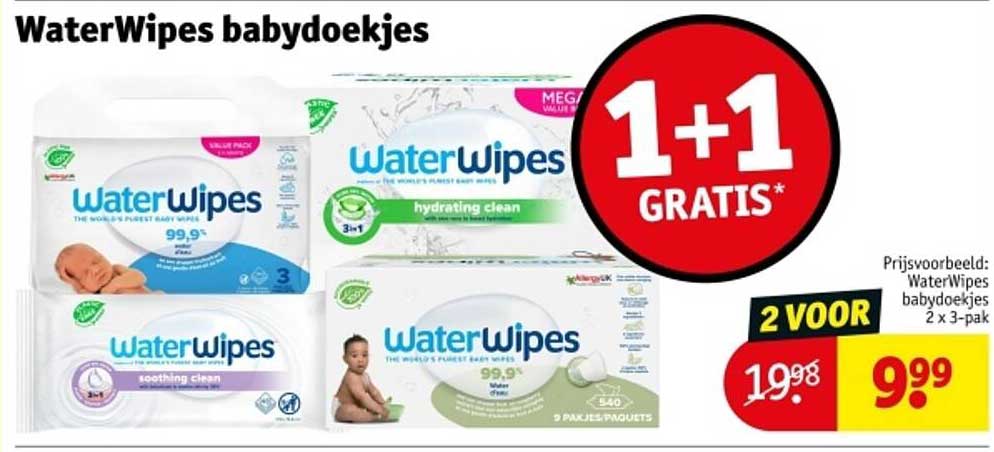 Waterwipes Babydoekjes Aanbieding bij Kruidvat - FolderFeest.nl