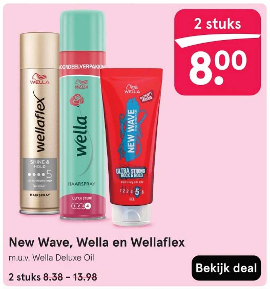 New Wave, Wella En Wellaflex aanbieding bij Etos