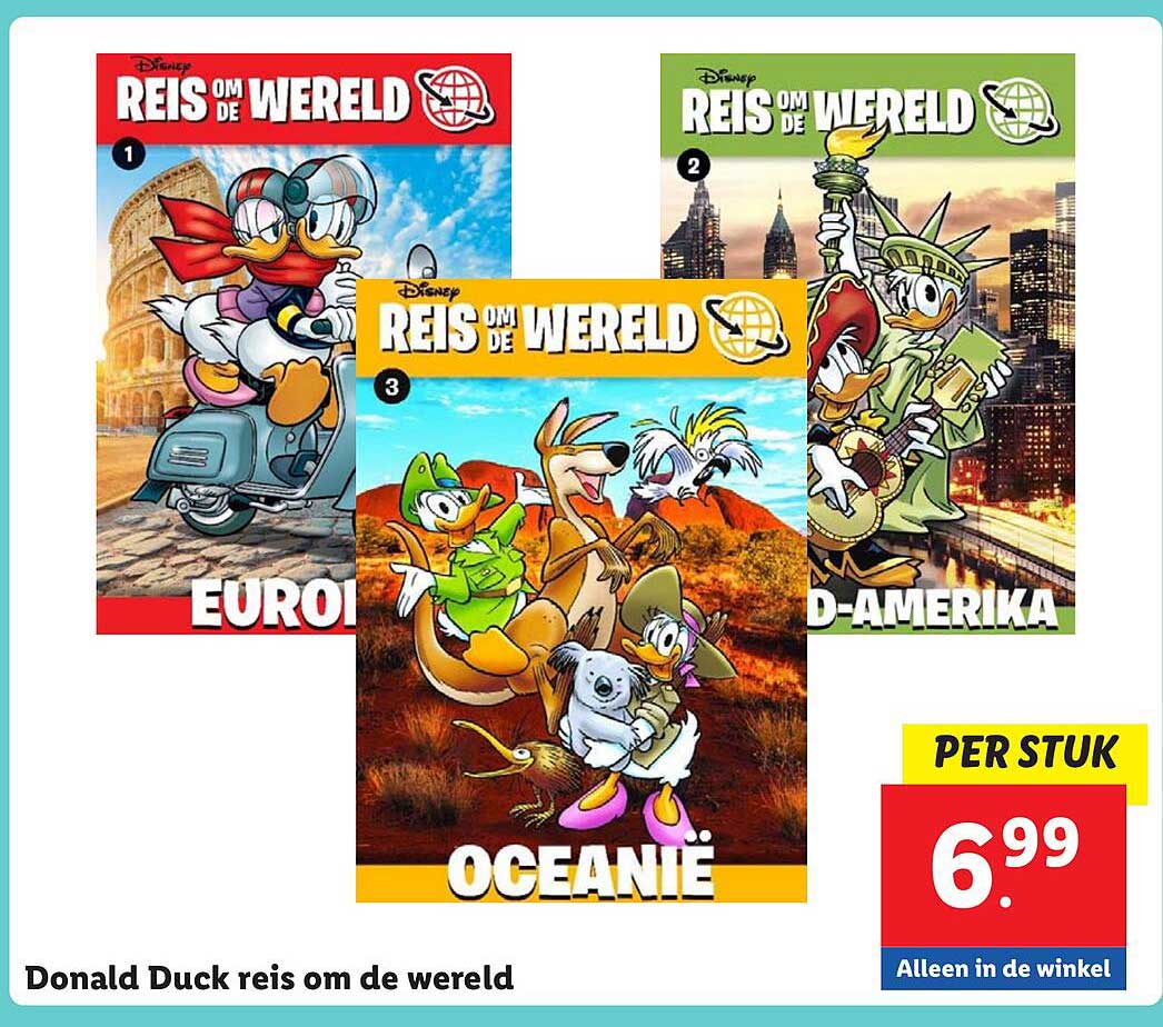 Donald Duck Reis Om De Wereld Aanbieding bij Lidl - FolderFeest.nl