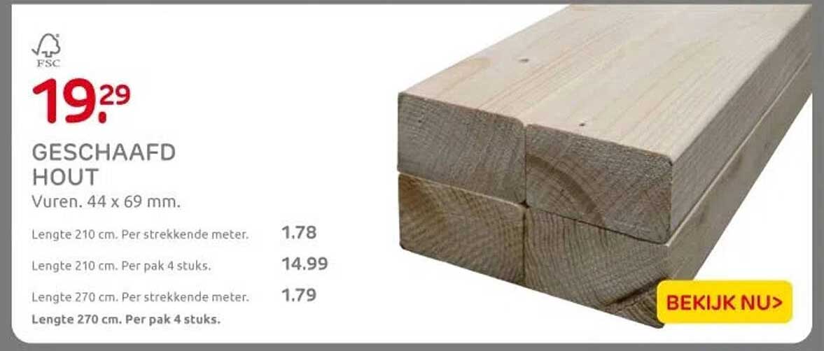 Geschaffd Hout aanbieding bij Praxis