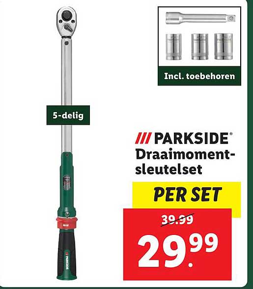 Parkside Draaikmoment-Sleutelset Per Set aanbieding bij Lidl