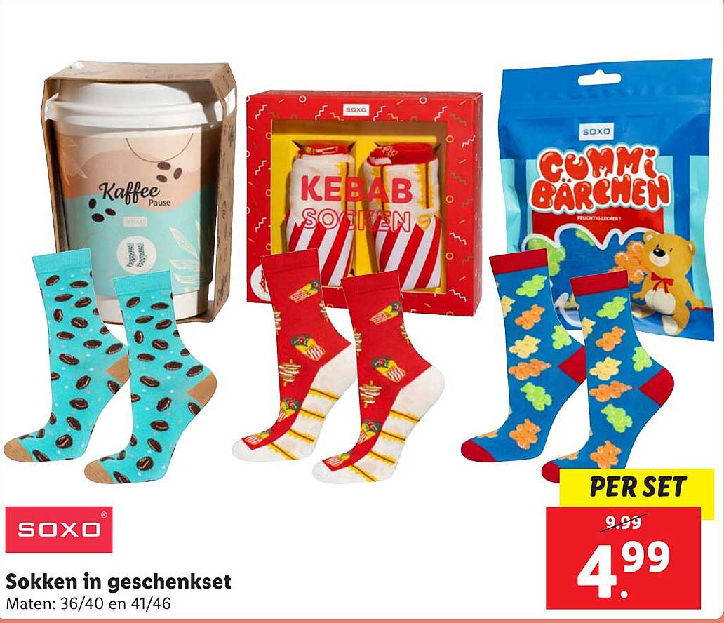 Sokken In Geschenkset aanbieding bij Lidl
