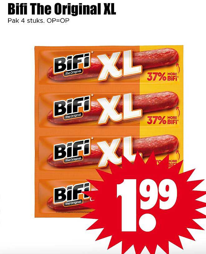 Bifi The Original Xl Aanbieding bij Dirk - FolderFeest.nl