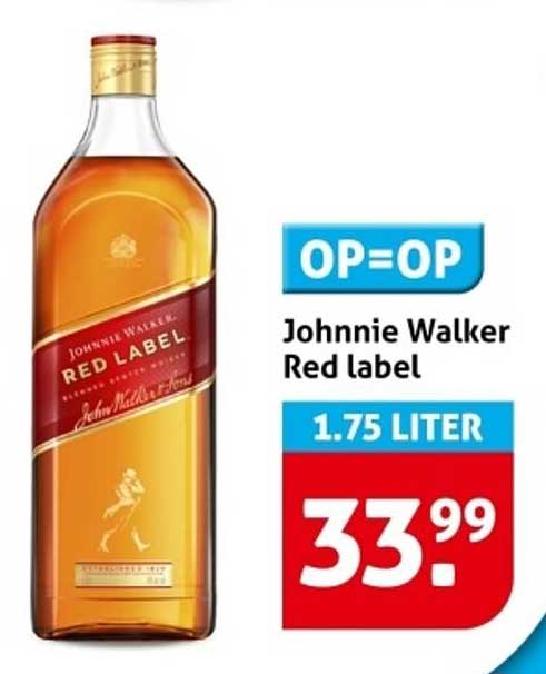 Johnnie Walker Red Label Aanbieding bij Hoogvliet - FolderFeest.nl