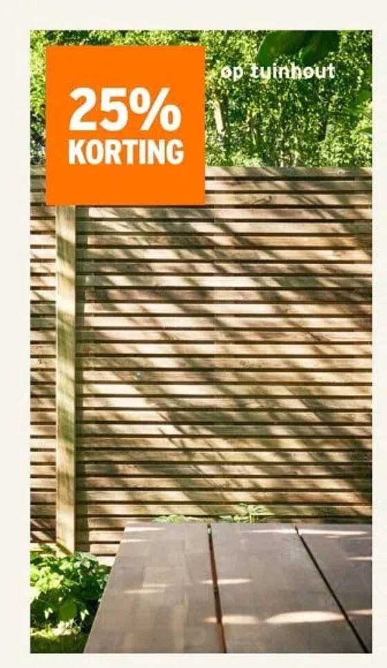 25% Korting Op Tuinhout aanbieding bij GAMMA