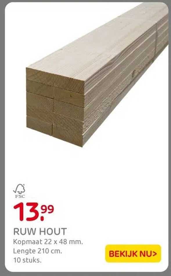 Ruw Hout aanbieding bij Praxis