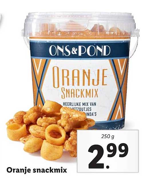 Oranje Snackmix Aanbieding bij Lidl - FolderFeest.nl