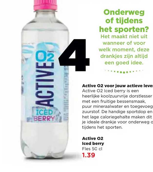 Active O2 Iced Berry Aanbieding bij PLUS - FolderFeest.nl