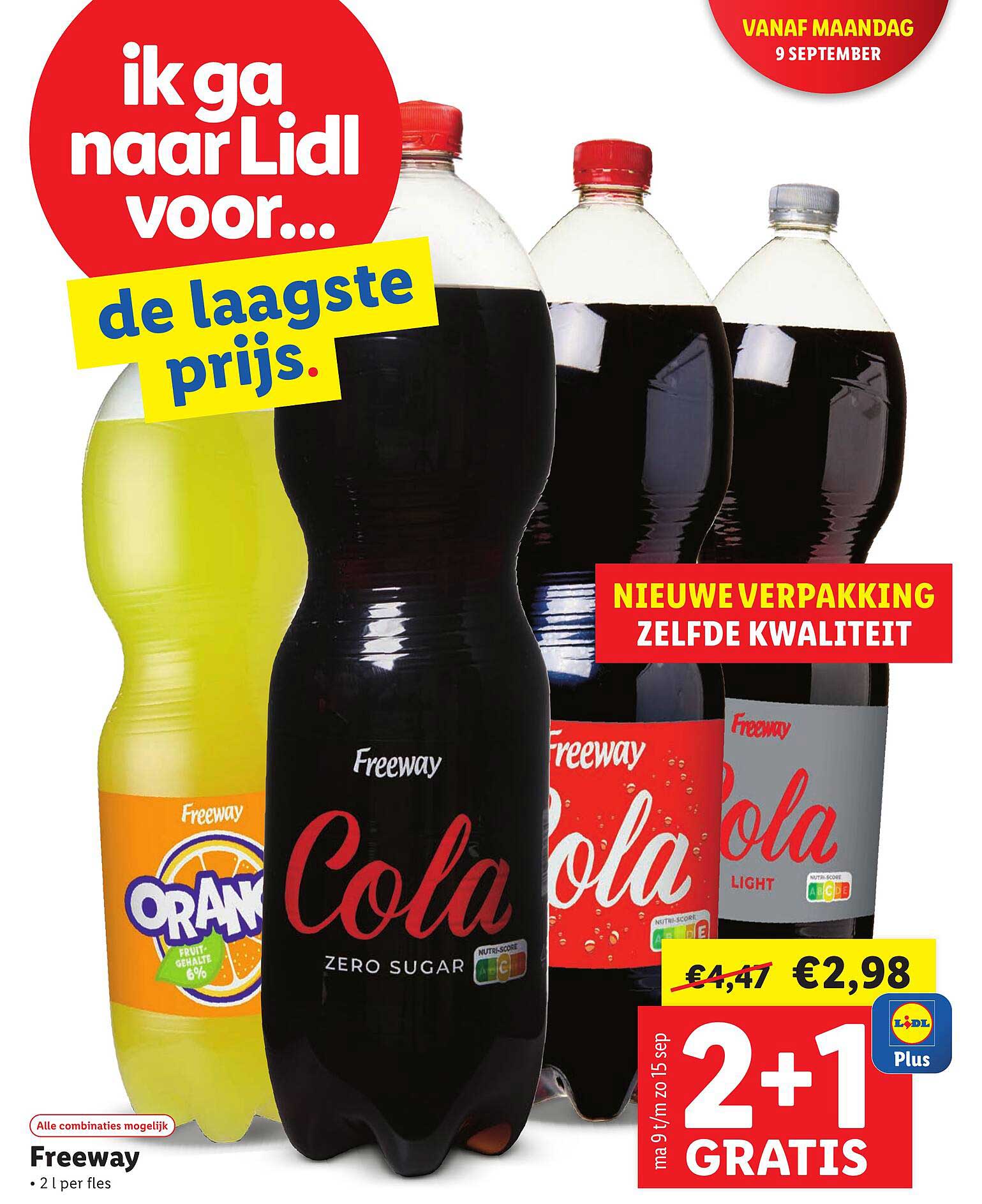 Freeway Cola Zero Sugar aanbieding bij Lidl