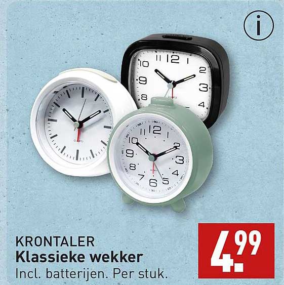 Krontaler Klassieke Wekker aanbieding bij ALDI