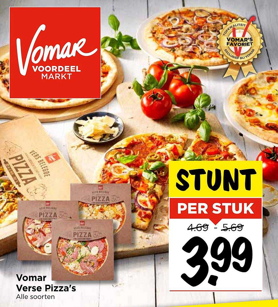 Vomar Verse Pizza’s aanbieding bij Vomar