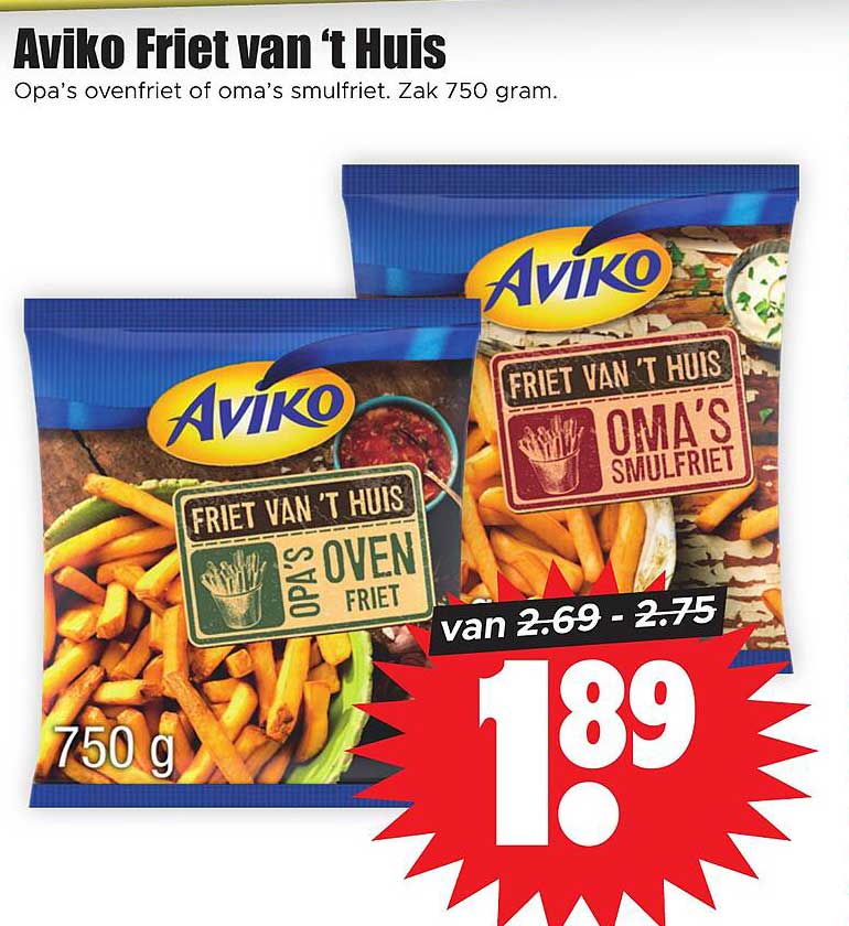 Aviko Friet Van 'T Huis Aanbieding bij Dirk - FolderFeest.nl