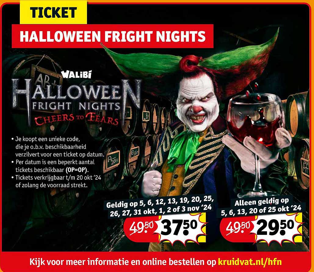 Halloween Fright Nights aanbieding bij Kruidvat