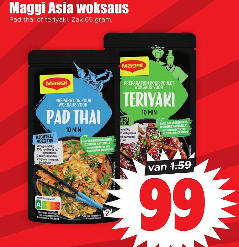 Maggi Asia Woksaus aanbieding bij Dirk