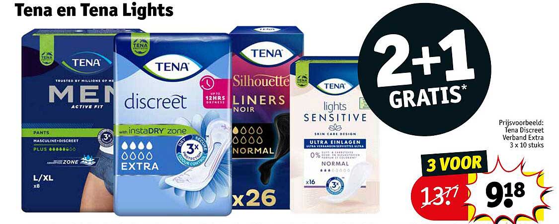Tena En Tena Lights Aanbieding bij Kruidvat - FolderFeest.nl