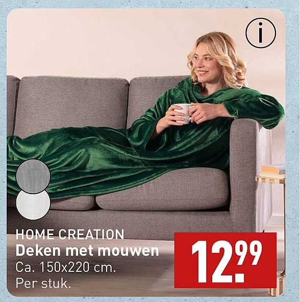Home Creation Deken Met Mouwen aanbieding bij ALDI