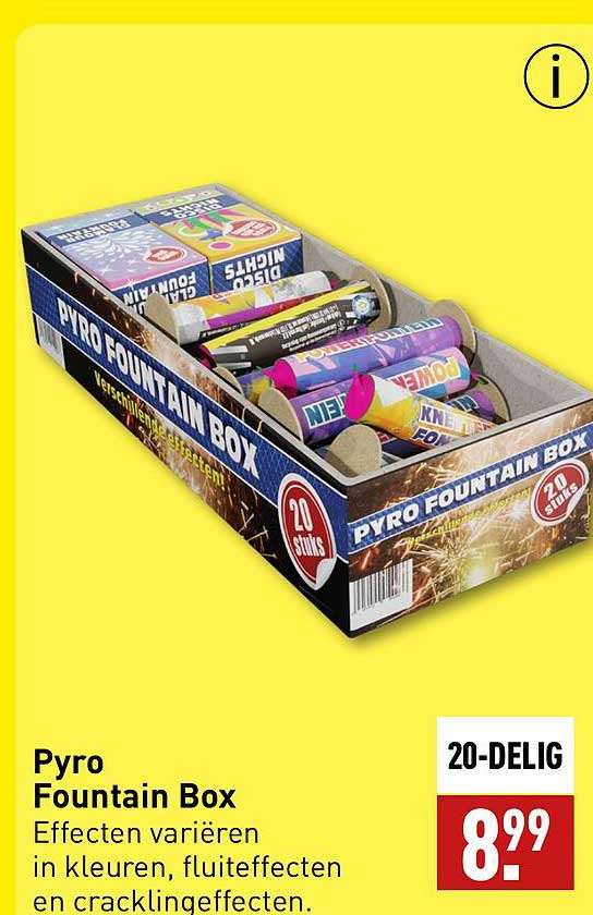 Pyro Fountain Box aanbieding bij ALDI
