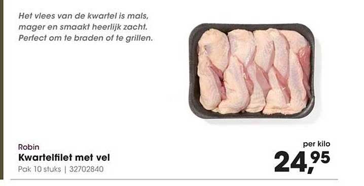 Kwartelfilet Met Vel Aanbieding bij HANOS - FolderFeest.nl