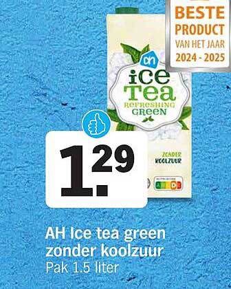 Ah Ice Tea Green Zonder Koolzuur Aanbieding bij Albert Heijn ...