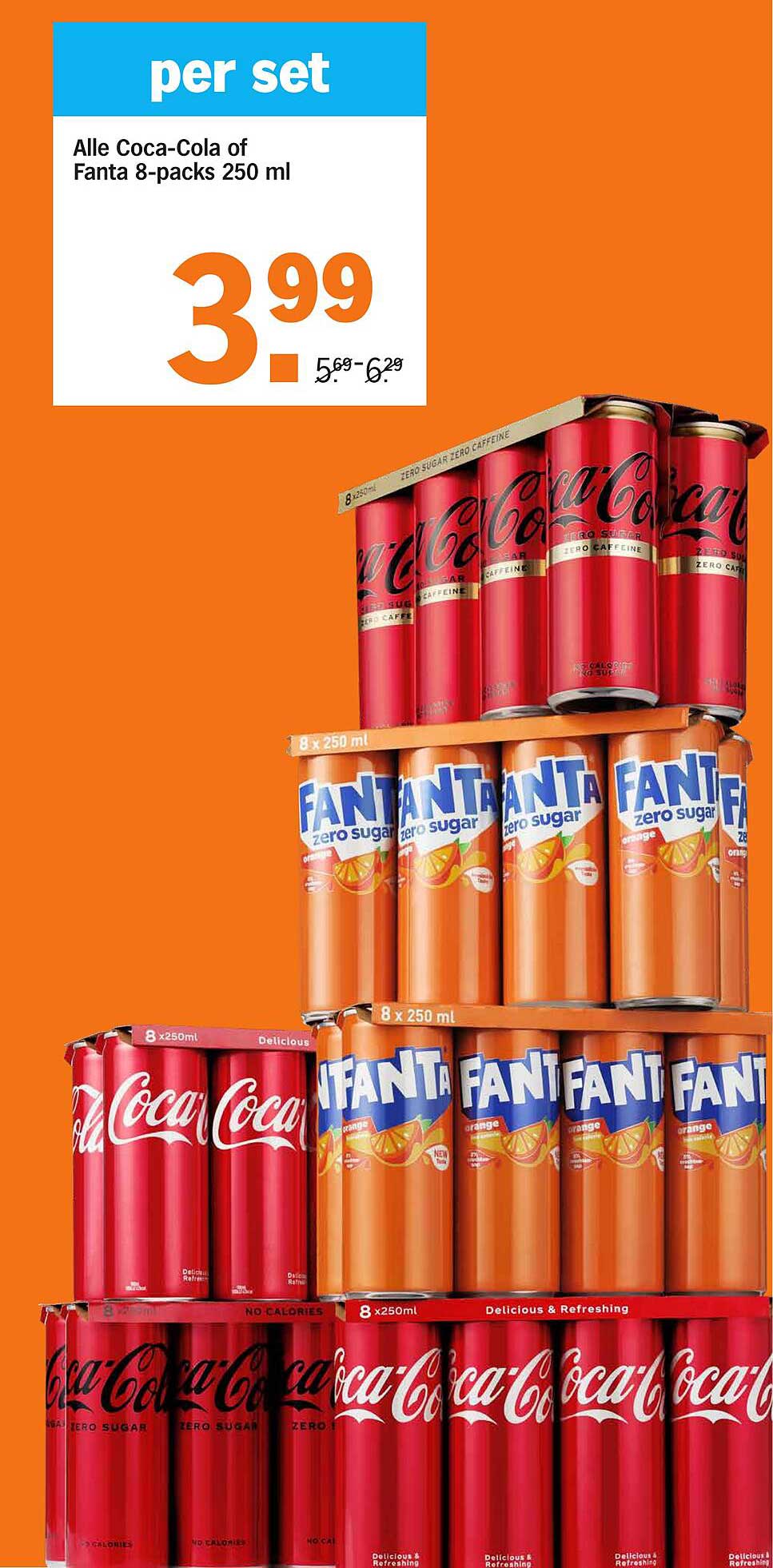 Alle Coca-Cola Of Fanta 8-Packs 250 Ml Aanbieding bij Albert Heijn ...