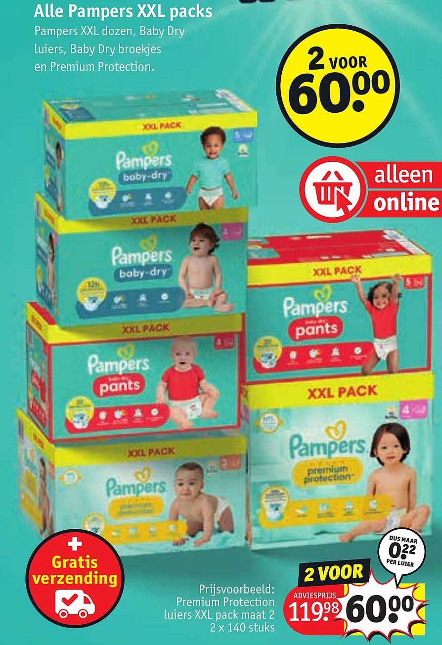Alle Pampers Xxl Packs aanbieding bij Kruidvat