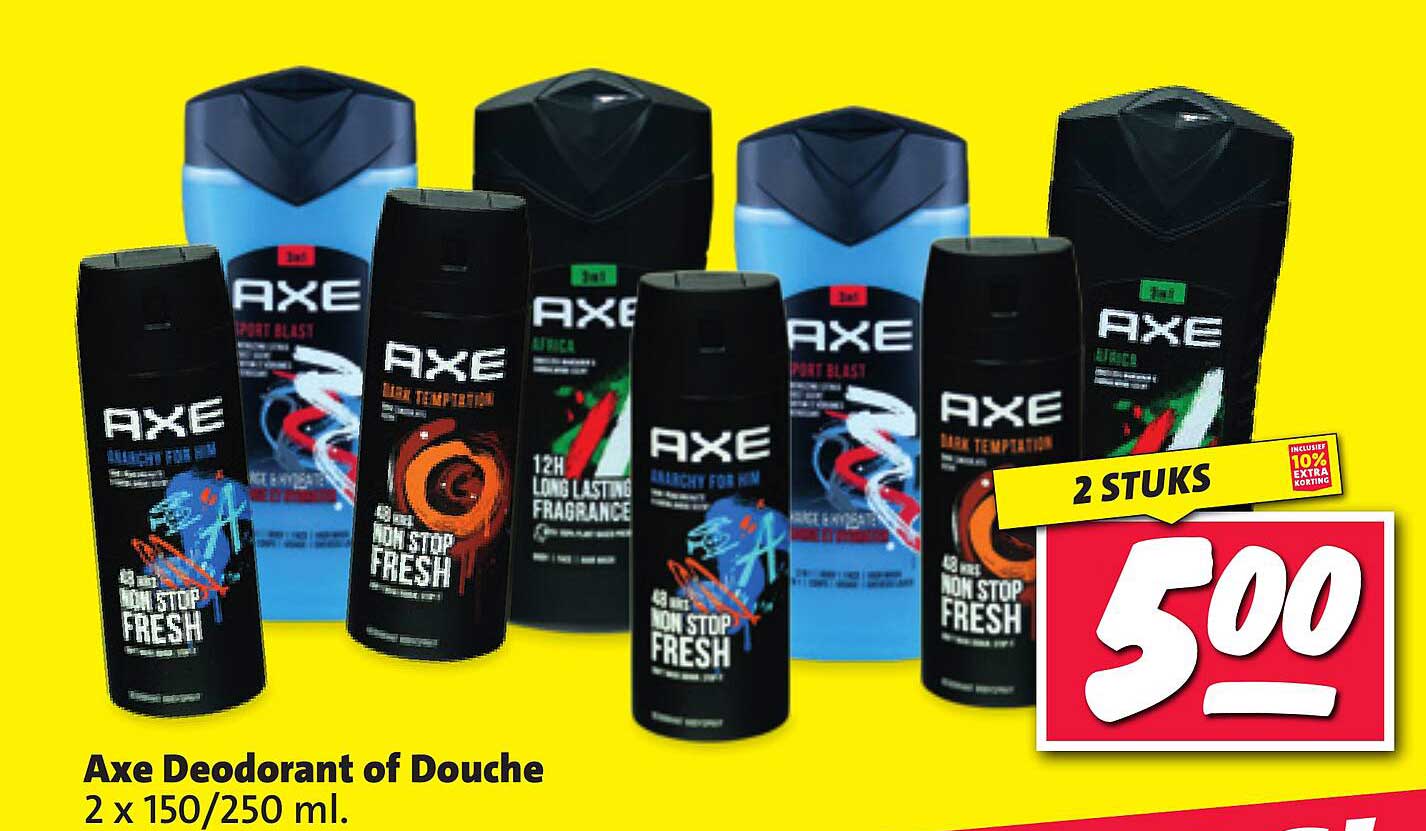 Axe Deodorant Of Douche aanbieding bij Nettorama