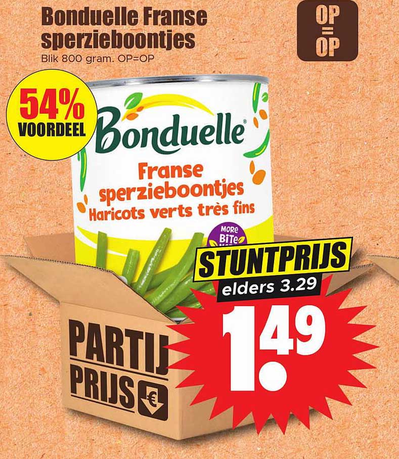 Bonduelle Franse Sperzieboontjes Aanbieding bij Dirk - FolderFeest.nl