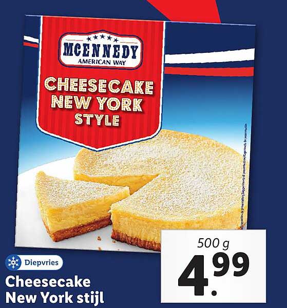 Cheesecake New York Stijl aanbieding bij Lidl
