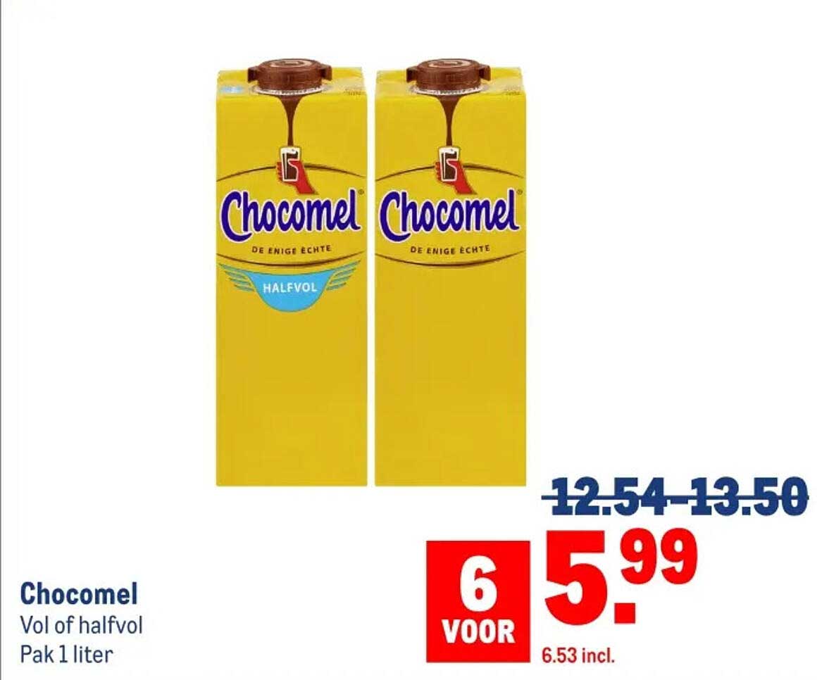 Chocomel Vol Of Halfvol Pak 1 Liter Aanbieding bij Makro - FolderFeest.nl