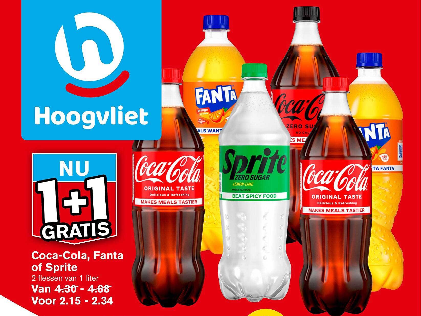 Coca-Cola, Fanta Of Sprite aanbieding bij Hoogvliet