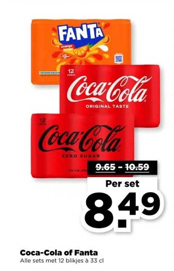 Coca-Cola Of Fanta aanbieding bij PLUS