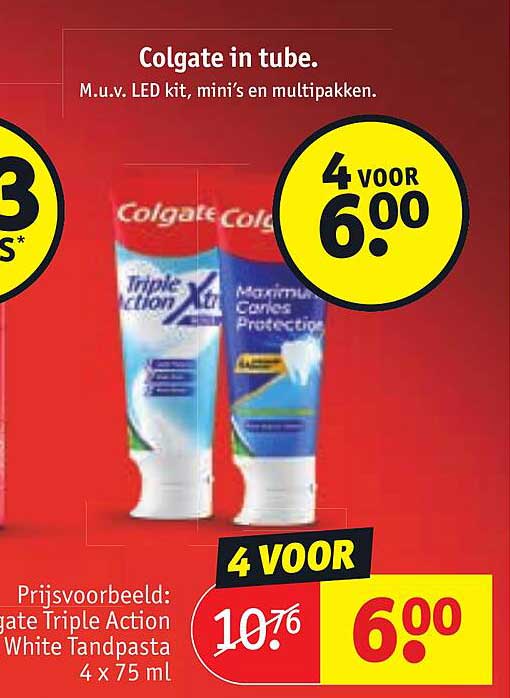 Colgate In Tube. aanbieding bij Kruidvat