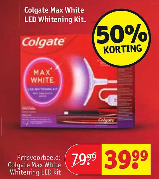 Colgate Max White Led Whitening Kit. aanbieding bij Kruidvat