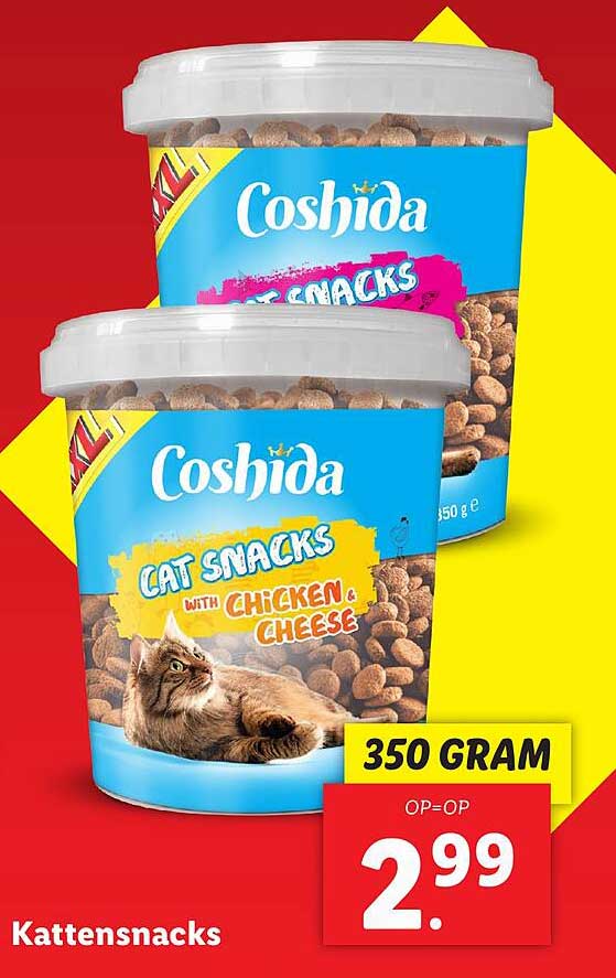 Coshida Katten Snacks aanbieding bij Lidl