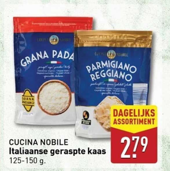 Cucina Nobile Italiaanse Geraspte Kaas aanbieding bij ALDI
