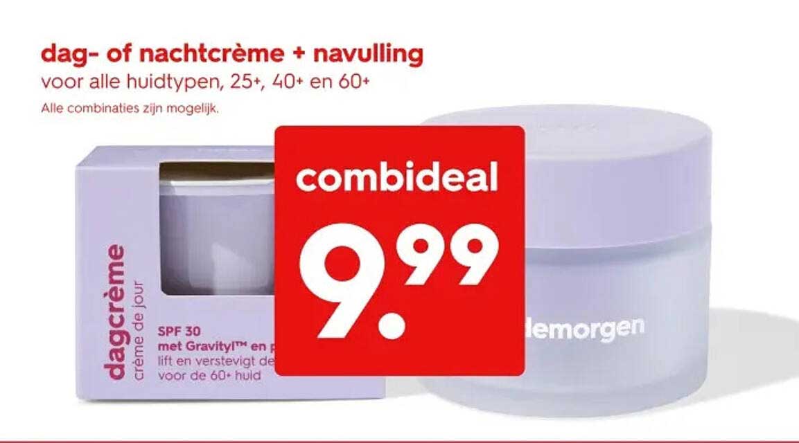 Dag- Of Nachtcrème + Navulling Aanbieding bij HEMA - FolderFeest.nl