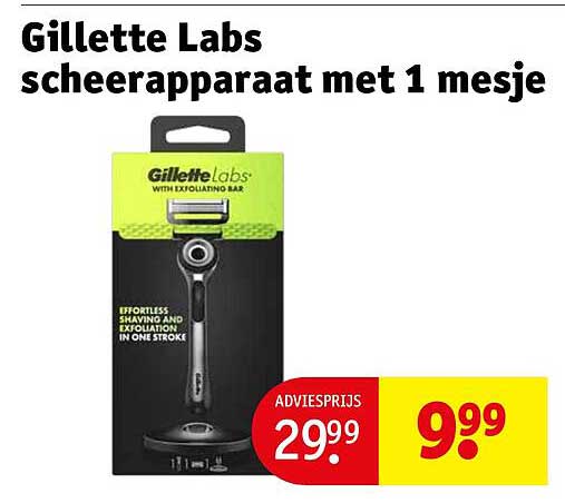 Gillette Labs Scheerapparaat Met 1 Mesje Aanbieding bij Kruidvat ...