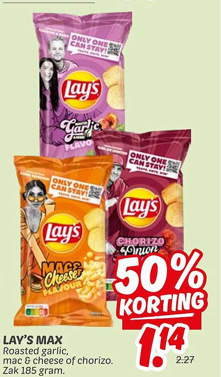 Lay’s Max aanbieding bij Dekamarkt