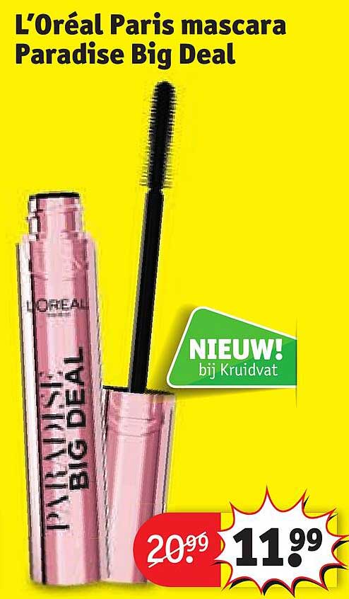 L'oréal Paris Mascara Paradise Big Deal Aanbieding bij Kruidvat ...