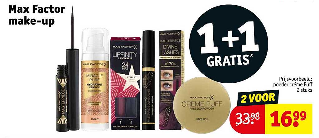 Max Factor Make-Up aanbieding bij Kruidvat