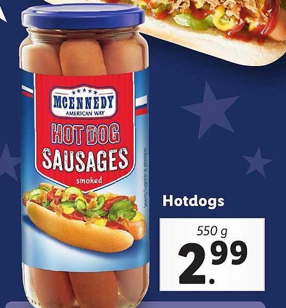 Mckennedy Hot Dog Sausages Aanbieding bij Lidl - FolderFeest.nl